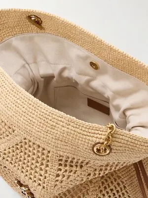 Saint Laurent Jamie Shopping Raffia Shoulder Bag