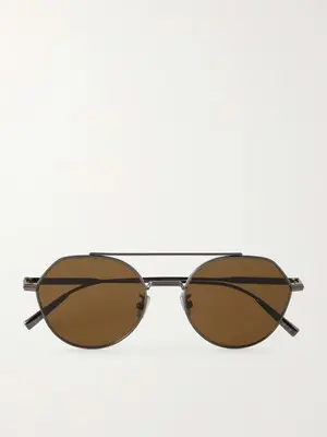 Dior Aviator-style Gold-tone Sunglasses - Silver
