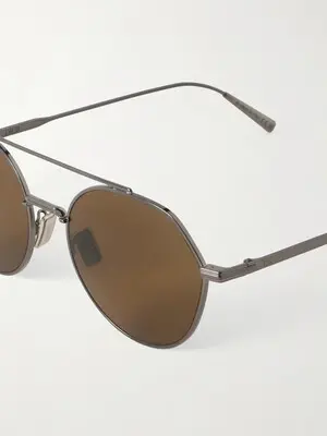 Dior Aviator-style Gold-tone Sunglasses - Silver