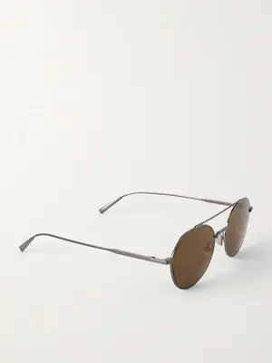 Dior Aviator-style Gold-tone Sunglasses - Silver