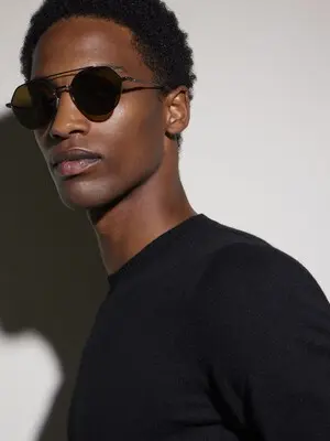 Dior Aviator-style Gold-tone Sunglasses - Silver