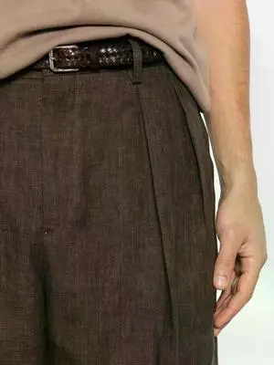 BRIGLIA 1949 Dark Pleated Detail Shorts