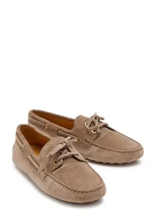 TOD'S Gommino Suede Loafers - Brown