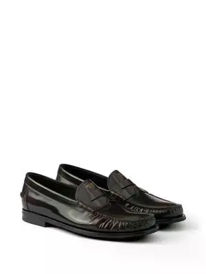 Prada Brushed Leather Loafers