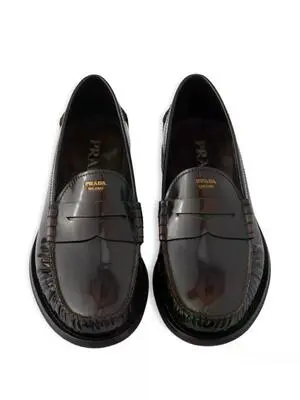Prada Brushed Leather Loafers