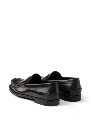 Prada Brushed Leather Loafers