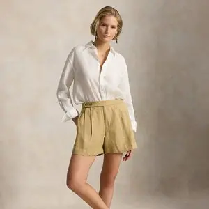 Women's Loose Fit Linen Shorts