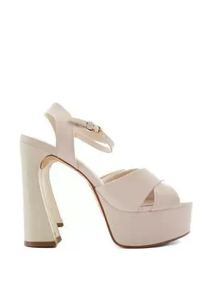 ANDREA CARRANO Crossover-strap Platform Sandals - Neutrals