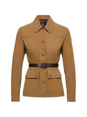 Moncler Belted Logo-patch Shirt Jacket
