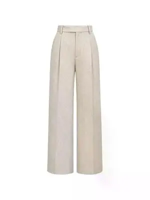 BERWICH Double-pleated Linen Palazzo Pants