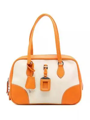 Prada Canapa Handbag With Cinghiale Trim