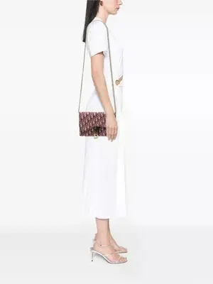 Dior 2019 Oblique Canvas Saddle Wallet On Chain Crossbody Bag