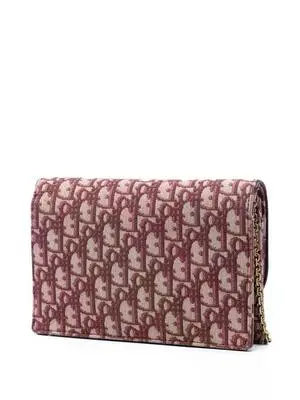 Dior 2019 Oblique Canvas Saddle Wallet On Chain Crossbody Bag