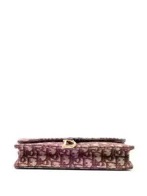 Dior 2019 Oblique Canvas Saddle Wallet On Chain Crossbody Bag