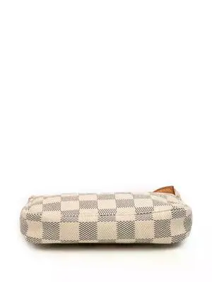 LOUIS VUITTON Damier Azur Mini Pochette Accessoires Handbag - White