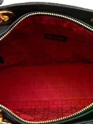 Dior Lambskin Cannage Lady Satchel - Black