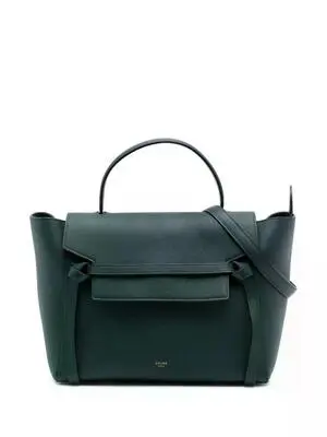 Celine Mini Grained Calfskin Belt Bag Satchel - Green
