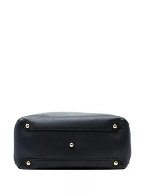 Burberry Medium Leather And House Check Banner Satchel