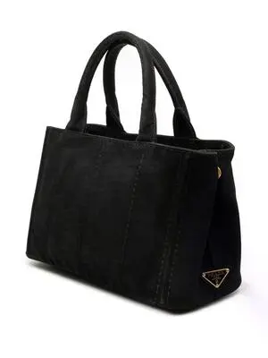 Prada Small Canvas Canapa Logo Satchel
