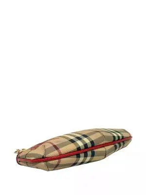 Burberry 2000-2017 Haymarket Check Coated Canvas Clara Pochette Shoulder Bag