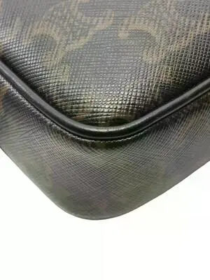 Celine Medium Triomphe Coated Canvas Logo Crossbody Bag