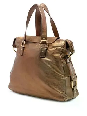 Saint Laurent Metallic Calfskin Muse Satchel