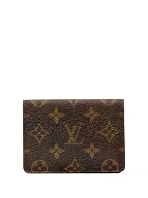 LOUIS VUITTON 1997 Monogram Business Card Holder - Brown