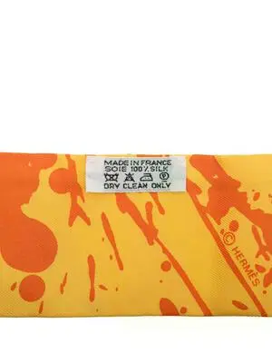 Hermès 2000-2026 Paint Splatter Twilly Silk Scarf Scarves