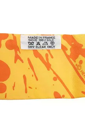 Hermès 2000-2026 Paint Splatter Twilly Silk Scarf Scarves