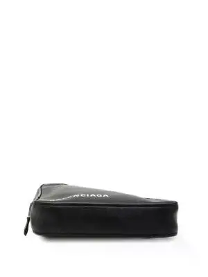 Balenciaga Leather Triangle Clutch Bag
