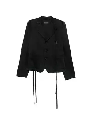 ANN DEMEULEMEESTER Lexa Raw-edge Strap Detail Jacket - Brown