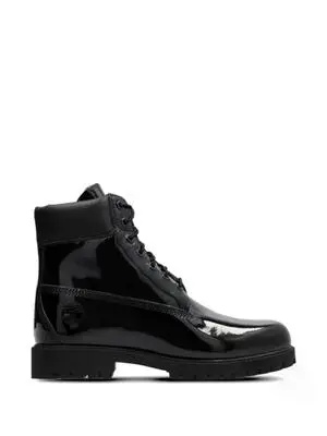 Timberland Premium Waterproof Patent Leather Boots - Black