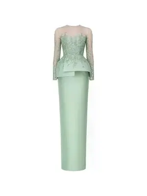 RAMI AL ALI Embellished Maxi Dress - Green