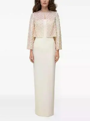 RAMI AL ALI Embellished Overlay-top Maxi Gown