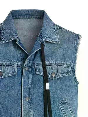 ANN DEMEULEMEESTER Tie-strap Denim Jacket