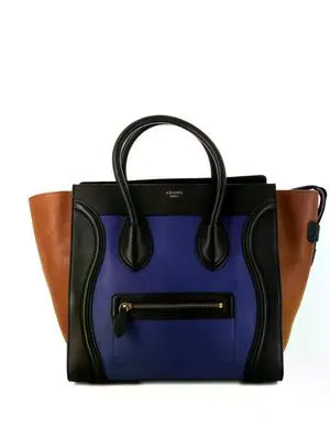 Celine Mini Luggage Leather Tote Bag - Blue
