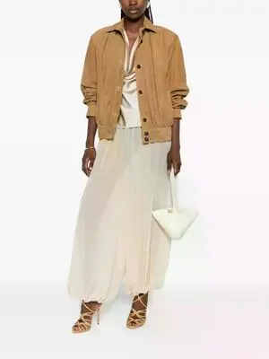 Saint Laurent Suede Buttoned Jacket