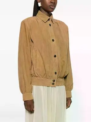 Saint Laurent Suede Buttoned Jacket