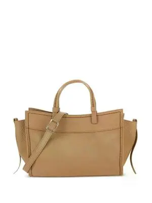 VISONA` Visona Vanity Grained-leather Tote Bag - Neutrals