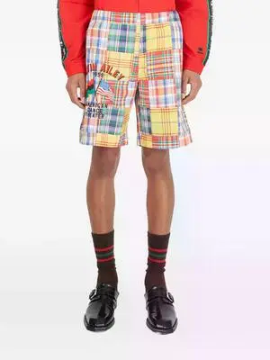 Champion Patchwork Checked Shorts - Yellow