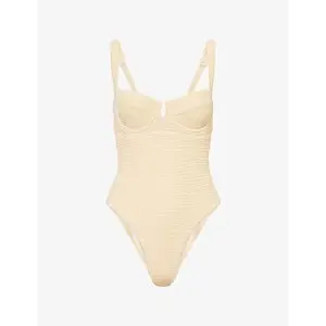 Monday Swimwear Clovelly Sweetheart-neck Swimsuit - Raffia Crinkle