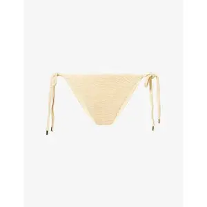 Monday Swimwear Palma Crinkled Bikini Bottoms - Raffia Crinkle
