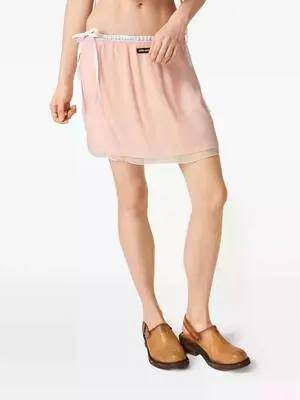 Miu Miu Two-tone Chiffon Mini Skirt