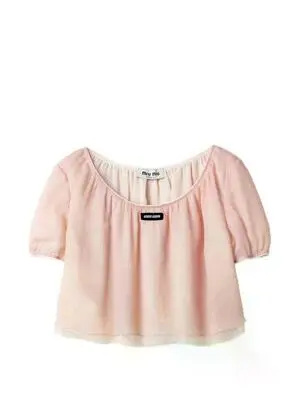 Miu Miu Logo Blouses