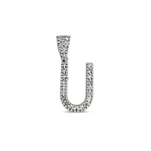 BELLUS DOMINA Sterling Letter U Pendant With Zirconia - Silver