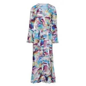 OH!ZUZA NIGHT&DAY Mamma Mia! Maxi Dressing Gown Ecovero - Blue