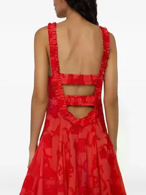 GANNI Fil-coupé Balloon-hem Dress