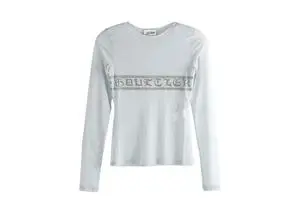 JEAN PAUL GAULTIER Mesh Crewneck Long Sleeve Top
