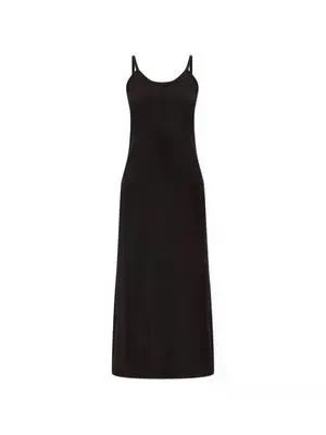 Lacoste Ribbed Knit Logo Patch Dress