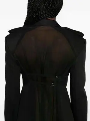 ANN DEMEULEMEESTER Sheer-panelled Epaulette Coat